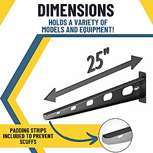 Koova Wall Mount Kayak Rack | Heavy Duty Steel Kayak Storage for Outdoor, Garage | Fit Stand Up Paddle Board, Canoes, Kayaks | 150lb Capacity Shelf | Made in USA