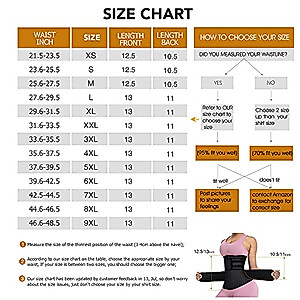 FeelinGirl Waist Trainer for Women Long Torso Waist Trainer Lower Belly Fat Workout Waist Trainer XX-Large