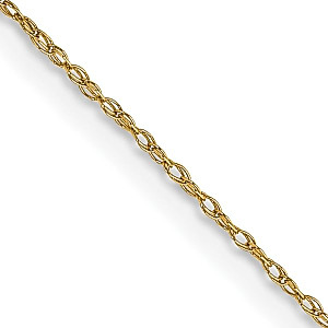 IceCarats 14K Yellow Gold 0.5mm Cable Rope Chain Twisted Link Necklace 20 inch