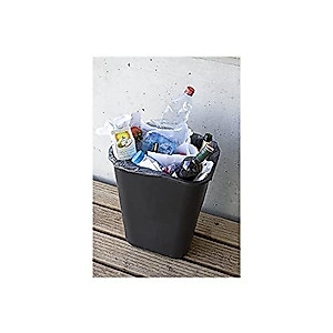 Rubbermaid Commercial Soft Molded Plastic Wastebasket, 7 Gal, Black