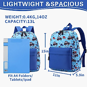 Little Kids Toddler Backpacks for Boys and Girls Preschool Backpack With Chest Strap (Dinosaur black blue)
