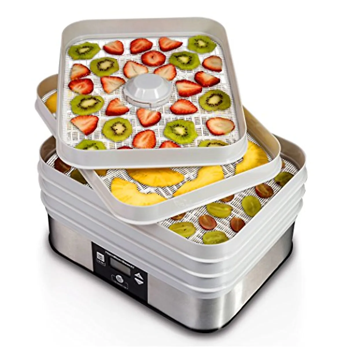 GUCUJI Pack of 5 Premium Non Stick Silicone Dehydrator Sheets for Fruit Dryer Mesh