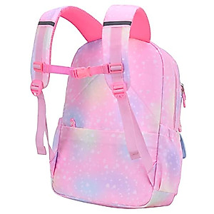Wraifa Girls Backpack Elementary School Backpacks for Girls Cute Princess Preschool Middle School Bag Kids Bookbag (Z-Heart Pink With Lunch Box)