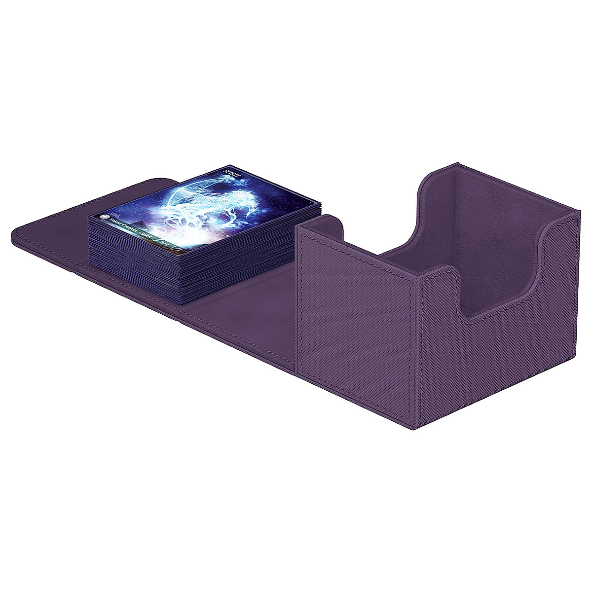 Ultimate Guard Sidewinder 100+, Deck Box for 100 Double-Sleeved TCG Cards, Purple, Magnetic Closure & Microfiber Inner Lining for Secure Storage