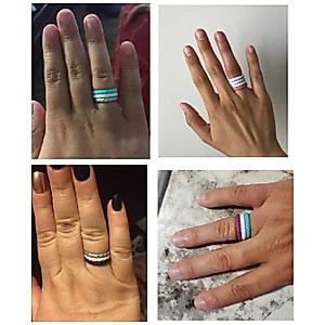 MAUI RINGS Braided Silicone Ring Thin and Stackable Silicone Rings Wedding Bands Promise Rings Silicone Engagement Rings for Women