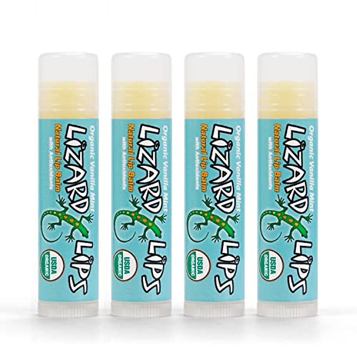Lizard Lips USDA Certified Organic Lip Balm (Vanilla Mint)