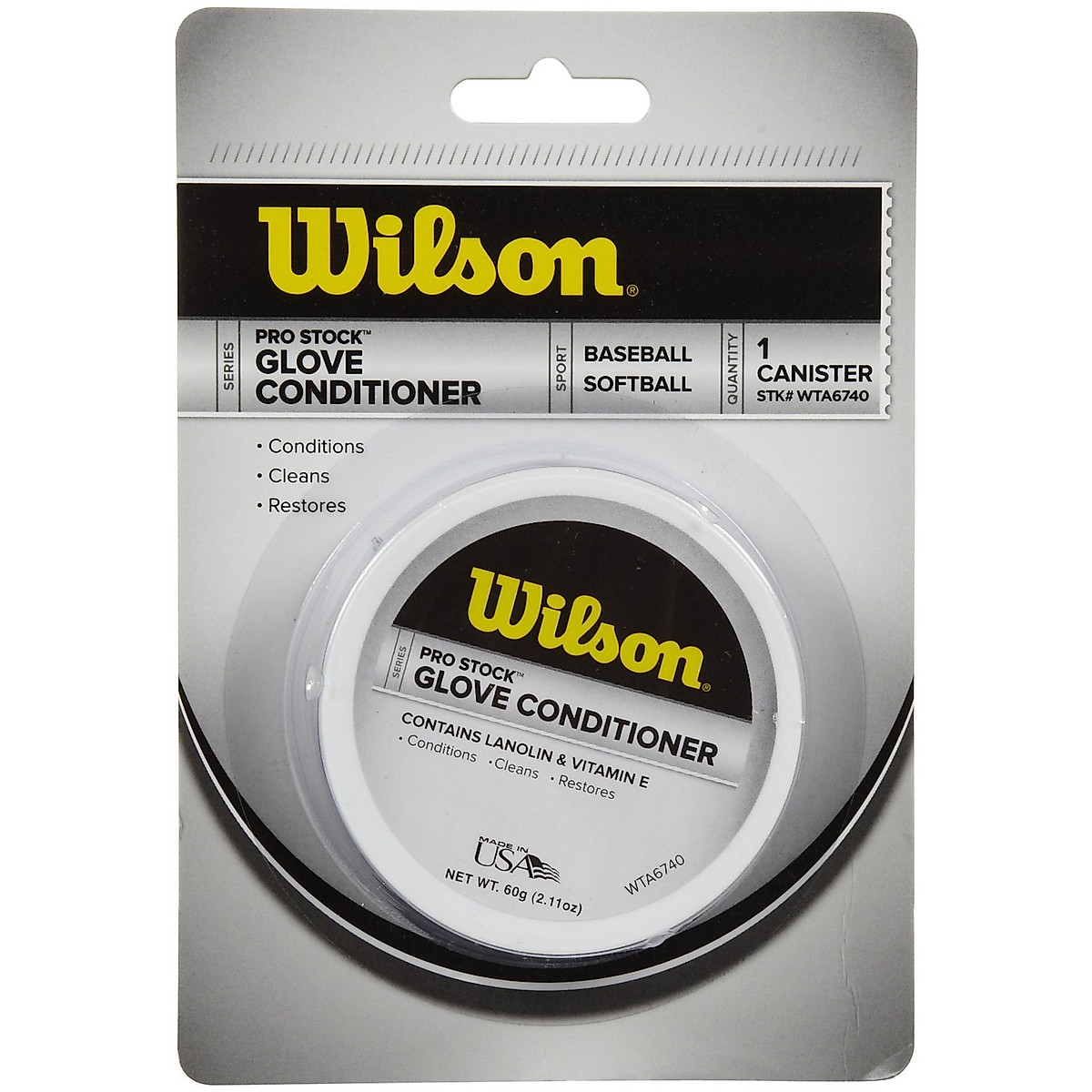 Wilson Pro Stock baseball, softball Glove Conditioner White, One Size