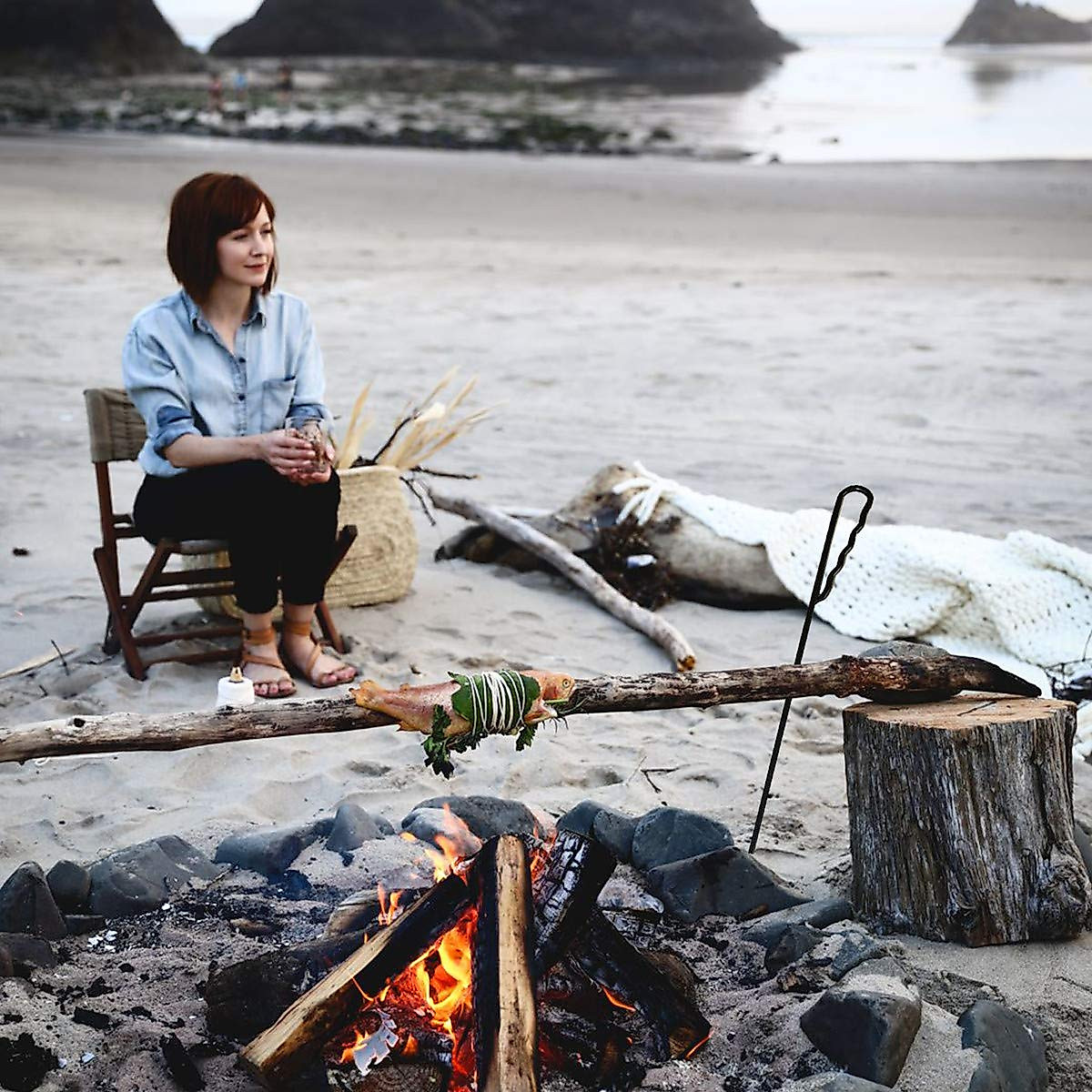 BBQMFG 30 Inch Long Fire Poker for Fire Pit and Fireplace, Outdoor fire Pit Poker Stick, Rust Resistant Black Finish, Minimalism Style…