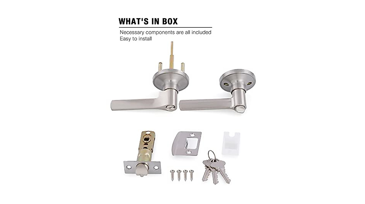 GITRANG 3-Pack Door Levers - Keyed Alike Satin Nickel