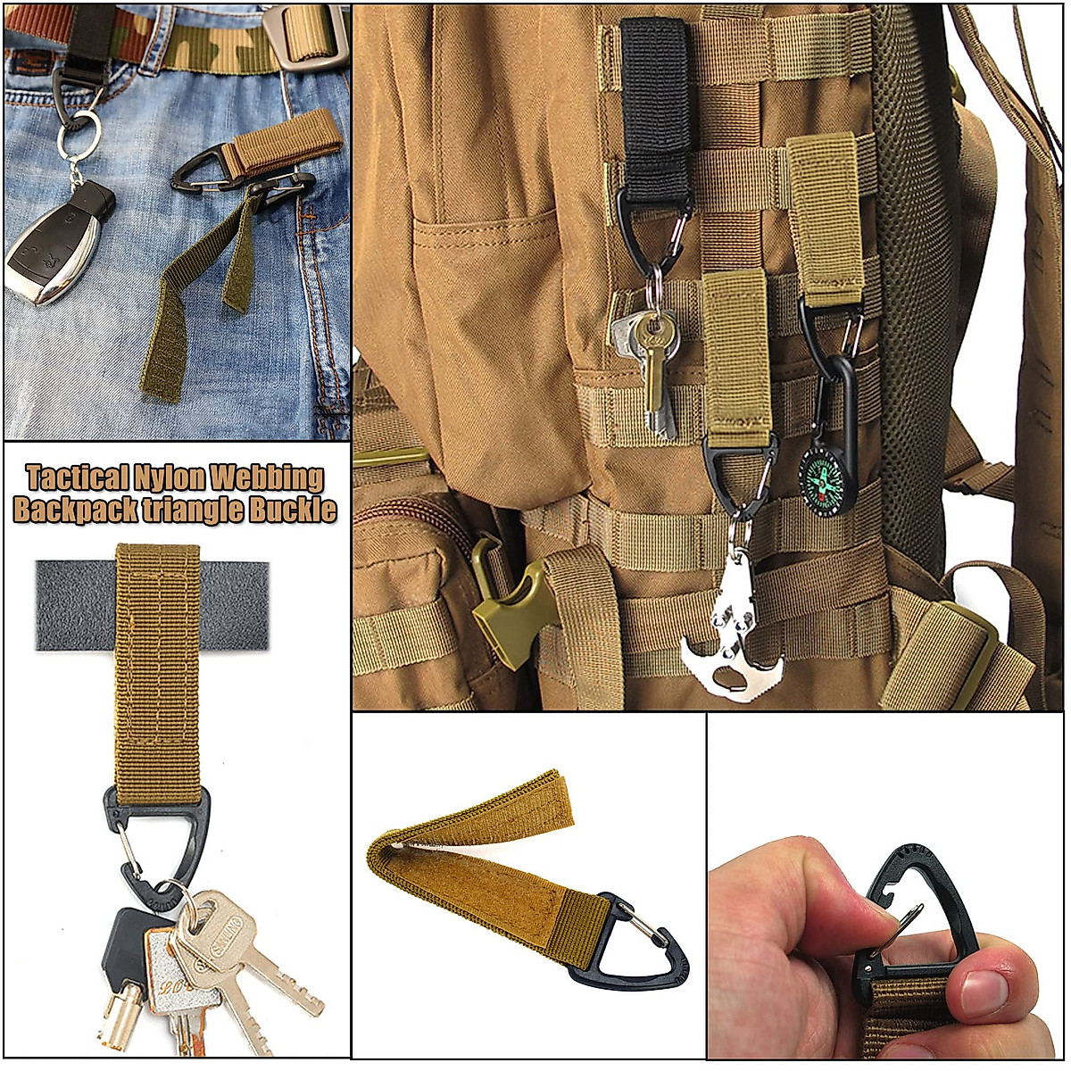 70L Waterproof Hiking Daypack Large Hiking Backpack, Foldable Packable Daypack Hunting Camping Rucksack Day Backpack for Men Army Survival Backpack Travel Outdoor Sports Bag (Black)