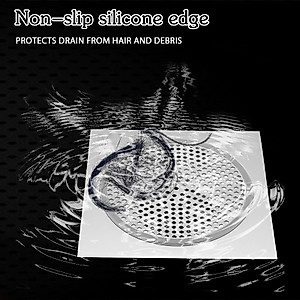 COMNICO Shower Drain Hair Catcher 4.7inch Stainless Metal Strong Sturdy Bathtub Drain Cover Protector Bathtub Catcher Filter Stopper for Bathroom Kitchen