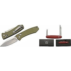 Rite Edge Outdoor Pocket Knife Set – Premium 4.25" Folding Knife & 3.25" 2-Blade Trapper EDC Knife