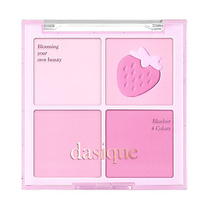 Dasique Blending Mood Cheek #06 Berry Smoothie | 4 Blendable Shades in Lightweight Smooth Powder | Vegan | Pink Blush