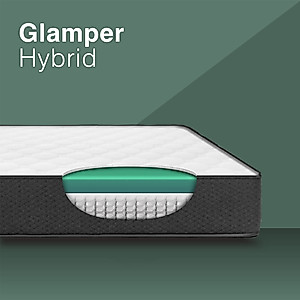 MedMattress RV Glamper 10 Inch Hybrid Foam Innerspring Mattress - RV Bed for Campers, Camping, Glamping and Travel (Queen)