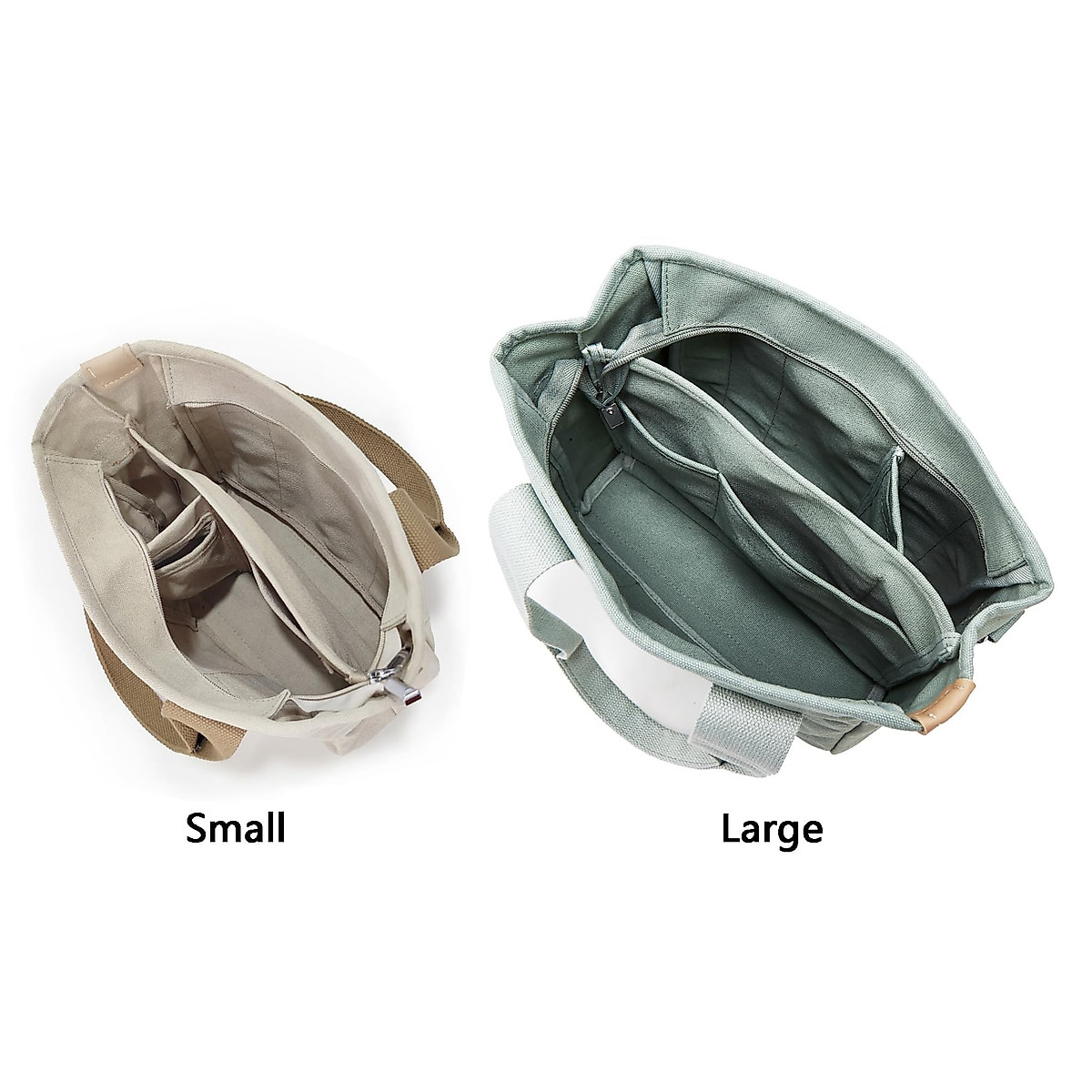 Small Tote Bag with Zipper Tote Bag for Women Canvas Crossbody Bag Shoulder Bag Satchel Hobo Bag Gifts for Women