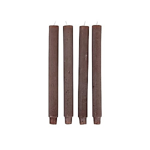 Creative Co-Op Unscented Pleated Taper Candles in Box, Set of 12