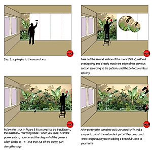 GLWYHY - 3D Visual Black Background Purple Floral Wallpaper Bedroom Beautiful Peony Decorated Mural（Non-self-Adhesive Wall Stickers）