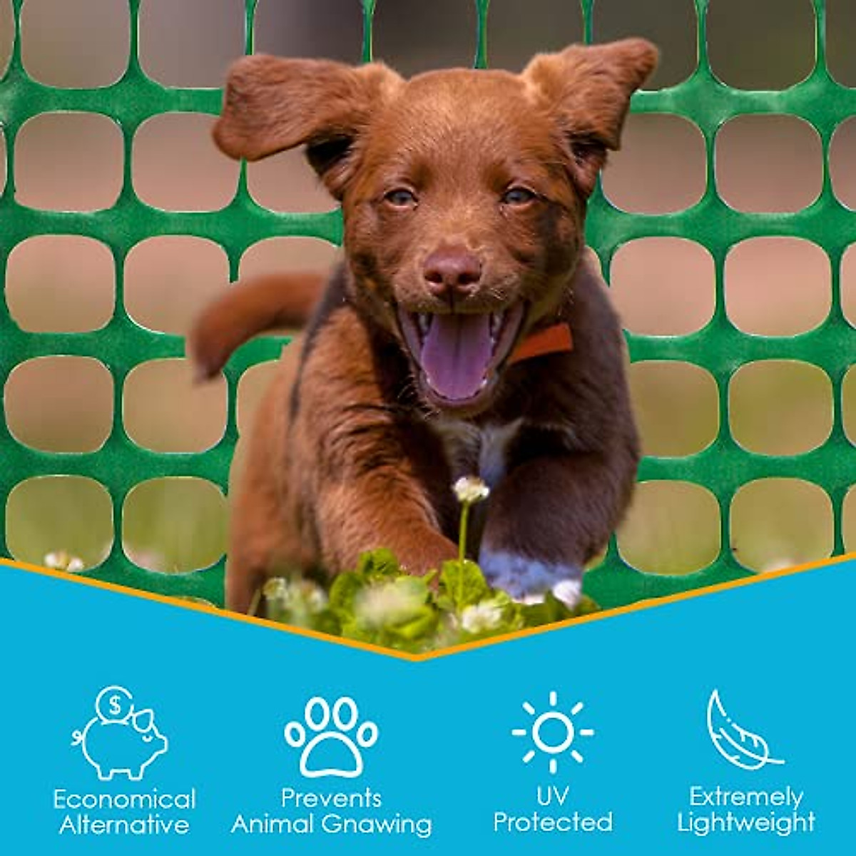 Houseables Plastic Mesh Fence, Construction Barrier Netting, Green, 4'x100' Feet, 1 Roll, Garden Fencing, Fences Wrap, Above Ground, for Snow, Poultry, Chicken, Safety, Deer, Patio, Garden Netting