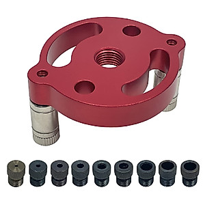 Sutekus Dowel Jig Drill Guide, Vertical Pocket Hole Jig Kit, Woodworking Hole Drill Positioner Locator Tool with M2 M3 M4 M5 M6 M7 M8 M9 M10 Drill Bushings