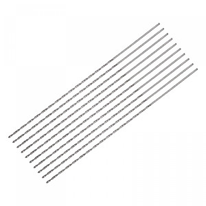 uxcell 10 Pcs 0.8mm Mini Micro Twist Drill Bits, High-Speed Steel Straight Shank Extra Long Drill Bit 80mm for Aluminum Alloy