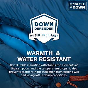 Marmot Women’s Lozen Long Mummy Sleeping Bag | Down-Filled, Lightweight, 30-Degree Rating, Late Night/Steel Onyx, Regular