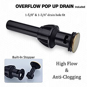 TRUSTMI Bathroom Faucet 2 Handle Bathroom Sink Faucet in Brushed Gold 4 Inch Centerset Lavatory Vanity Faucet with Overflow Pop Up Drain and cUPC Water Supply Lines, Spot Resist Bathroom Faucet Gold