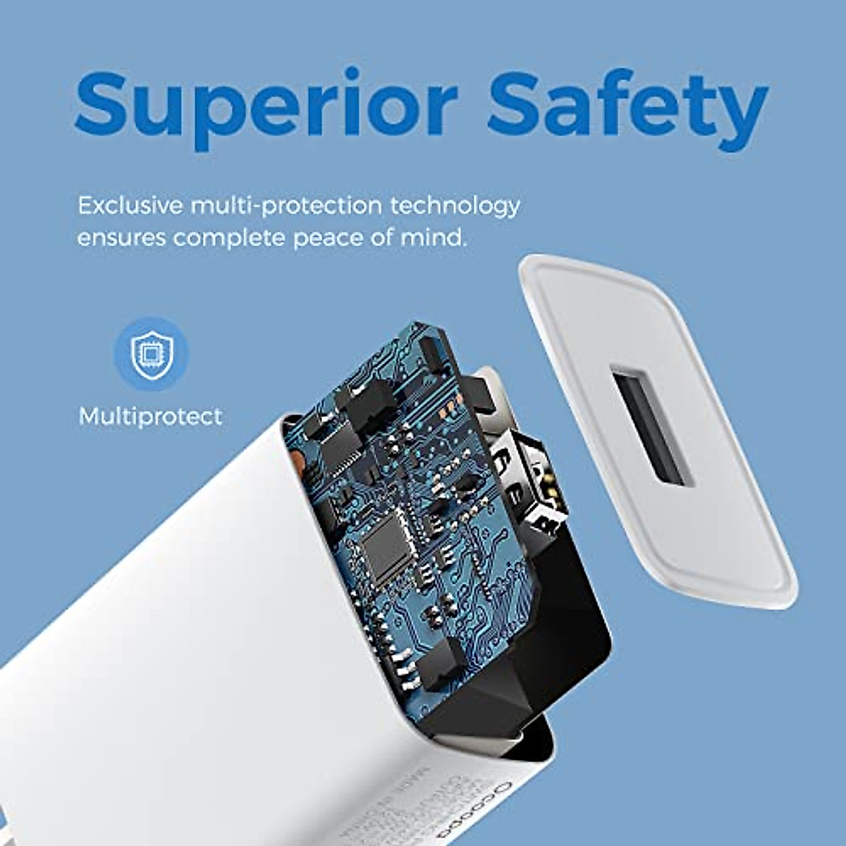 OCOOPA Quick Charge 3.0 Adapter, 18W Quick USB Wall Charger for Hand warmers, Charging Adapter for iPhone 11/Pro Max/XS XR/X/8/8P/iPad, Galaxy S10/S9/S8/Note 9/8 and More