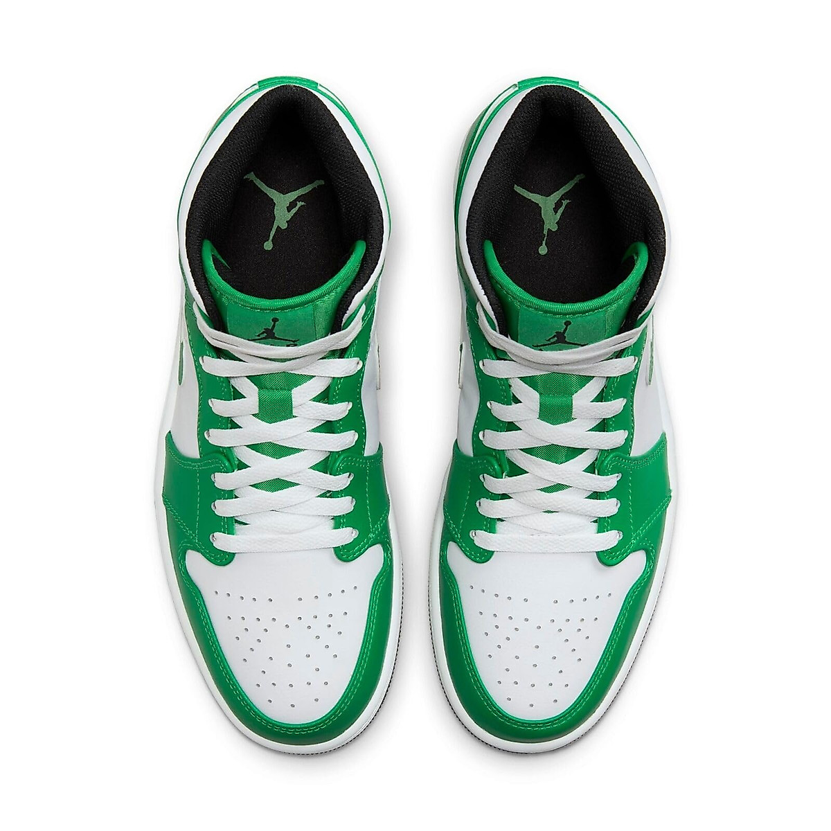Jordan Men's 1 Mid Lucky Green/Black-White (DQ8426 301) - 14