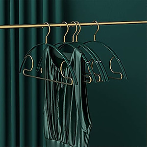 n/a Clothes Hanger Aluminum Alloy Wardrobe Space Saving Clothing Hanger Non Slip Drying Hanger Sweater Coat Pants Shirt Storage Rack (Color : Black, Size : 5pcs)
