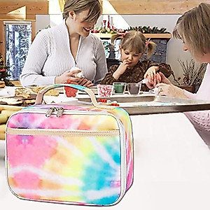 Kids Lunch Box Boys Girls Insulated Lunch Cooler Bag Reusable Lunch Tote Kit for School Travel (094 Tie Dye)