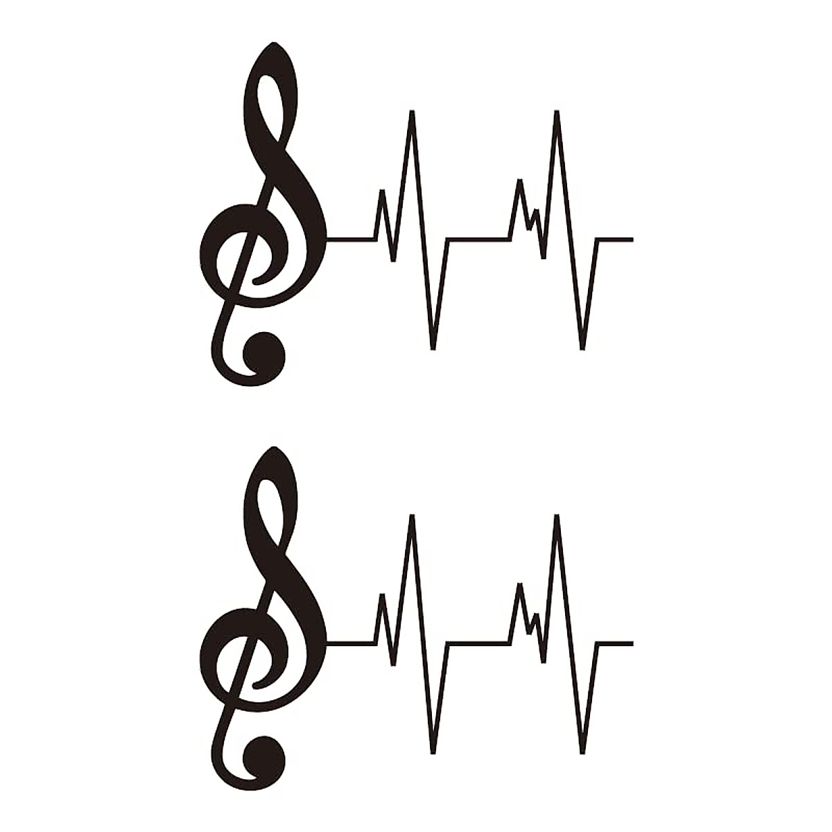 SanerLian Guitar Music Temporary Tattoo Sticker Watercolor Waterproof Adult Men Women Arm Shoulder Back Neck Body Art 10.5X6cm Set of 12 (color3)