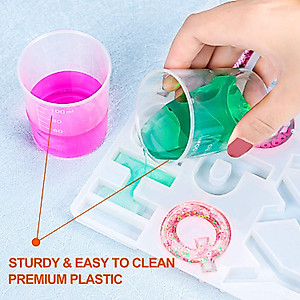 50 Pcs Plastic Measuring Cups, Resin Mixing Cups, Epoxy Mixing Cups, Paint Mixing Cups, 30ml 50ml 100ml