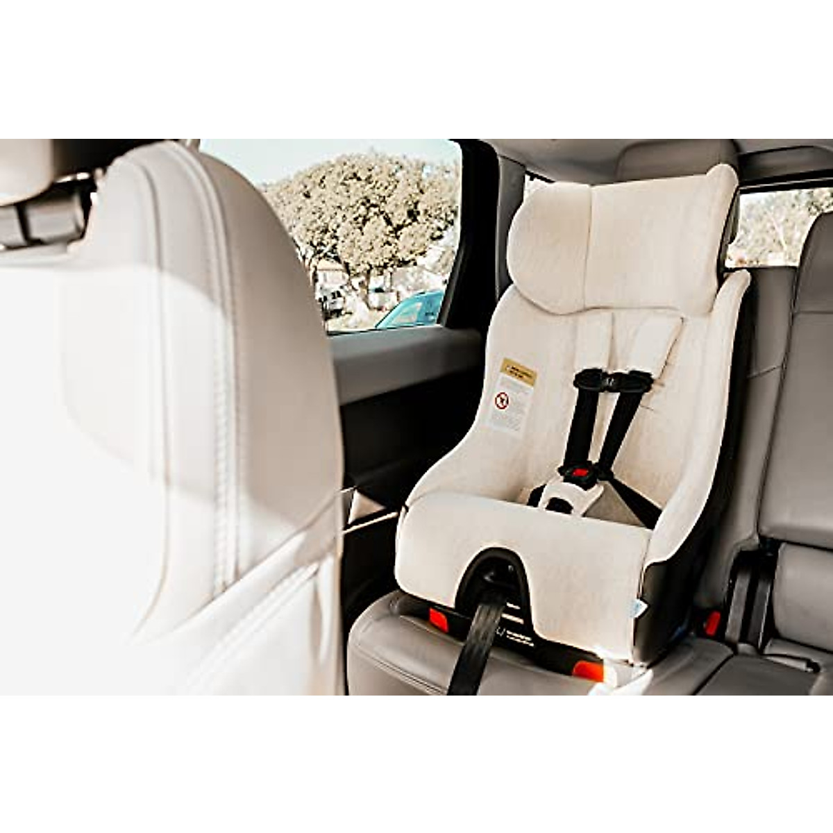 Clek Foonf Convertible Car Seat with Adjustable Headrest, Reclining Design, Latch System, and Flame-Retardant-Free (Marshmallow)