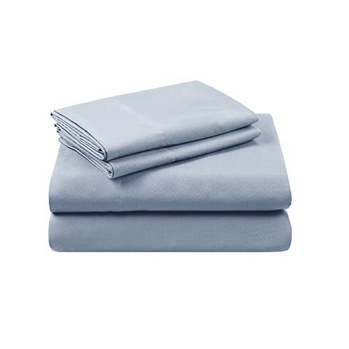 Comfort Spaces Coolmax Moisture Wicking Sheet Set Super Soft, Fade Resistant, 16" Deep Pocket, All Around Elastic - Warm Weather Cooling Sheets for Night Sweats, Queen, Blue 4 Piece