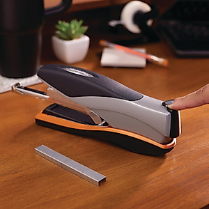 Swingline Stapler, Optima 40, Full Strip, Desktop Stapler, 40 Sheet Capacity, Reduced Effort Stapler for Office Desk Accessories and Home Office Supplies, Orange/Silver/Black, Full Size (87845)