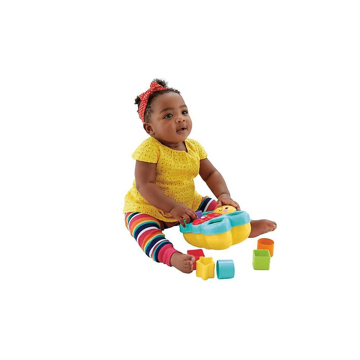 Fisher-Price Butterfly Shape Sorter, baby blocks activity toy for ages 6 months and older