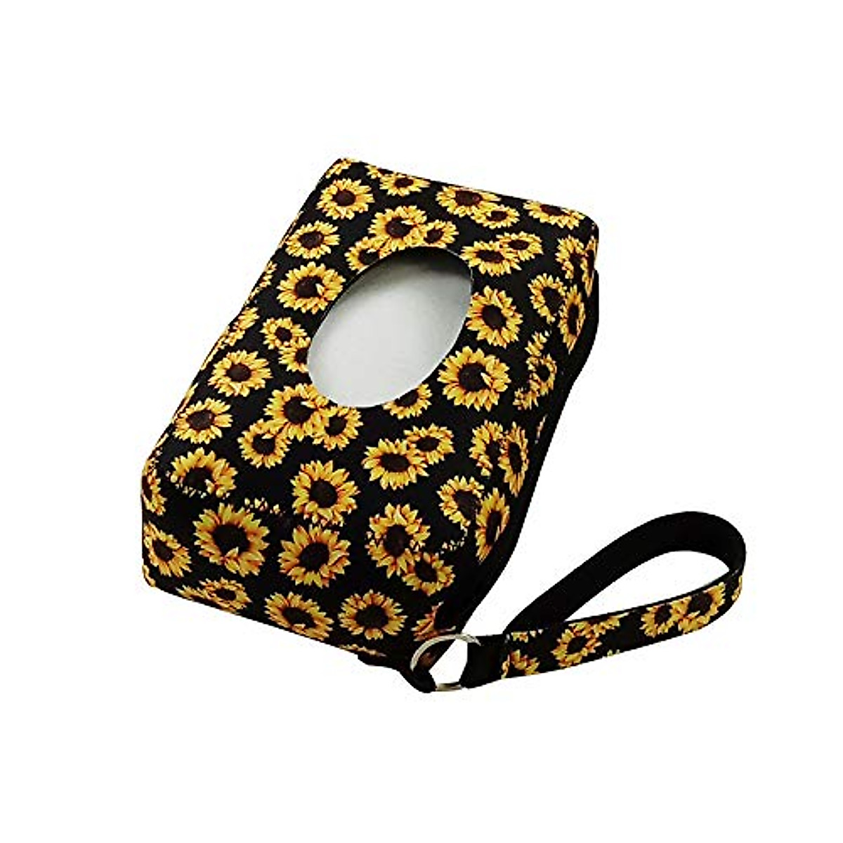 Sunflower Neoprene Wet Tissue Dispenser Case Infant Reusable Stroller Pram Wet Wipes Storage Box Convenient Tissue Case Paper Towel Holder for Travel