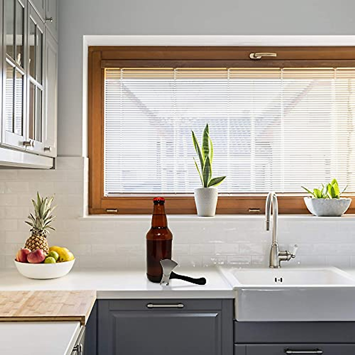 BayView Axe Bottle Opener - Stainless Steel,Black and Silver - Easy Opening for Beer,Soda - Slim and Sturdy Design