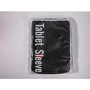 MoKo 9-11 Inch Tablet Sleeve Bag Handle Carrying Case with Shoulder Strap Fits New 11-inch iPad Pro M4/iPad Air M2, iPad 10th 10.9, iPad 9/8/7th 10.2, iPad Air 5/4th 10.9, Tab S8/S9 11, Black & Gray