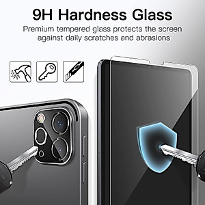 JETech Screen Protector for iPad Pro 11-Inch, 2022/2021/2020 (4th/3rd/2nd Generation) with Camera Lens Protector, Tempered Glass Film HD Anti-Scratch, Support Pencil & Face ID, 2-Pack Each