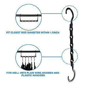 Cascading Hanger Organizer for Clothing Wardrobe,Closet Space Hanger Organizer Saver Pack of 10 Pack with Sturdy Plastic Hanger Clothes Hangers Organizer for Heavy Clothes ,Trouser, Jeans Etc