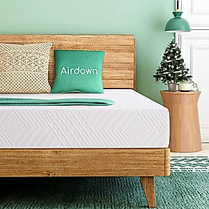Airdown Queen Mattress, 8 Inch Green Tea Memory Foam Mattress for Cool Sleep, Medium Firm Supportive Mattresses for Pressure Relief, CertiPUR-US Certified, Mattress in A Box, Made in USA