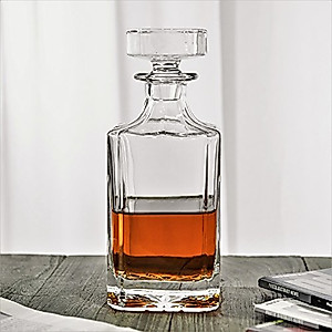 Square 26oz Whiskey Decanter with Glass Stopper