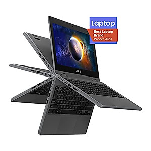 ASUS BR1100 Laptop, 11.6" HD Anti-Glare Touchscreen Display, Intel Celeron N4500, 4GB RAM, 64GB Storage, MIL-STD 810H Durability, TPM 2.0, Windows 10 Pro, Dark Grey, Stylus Included, BR1100FKA-502YT