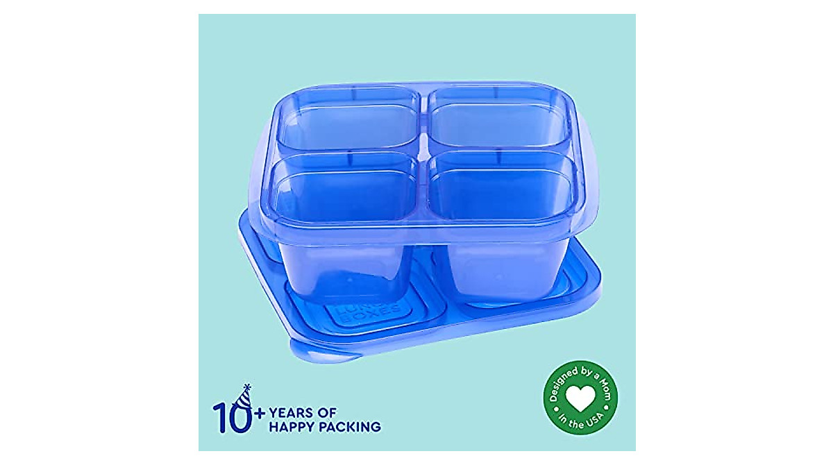 EasyLunchboxes: Reusable 4-Compartment Snack Containers
