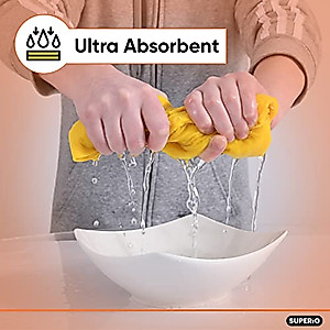 Shammy Towel for Car, 3 Pk. Super Absorbent Chamois Cloth for car Drying, Multi-Purpose Scratch Free for Home, Bathroom, Kitchen, Pets, Car, Truck Boat, Machine Washable, Lint Free, 3 Pack