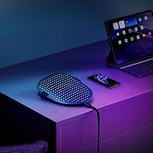 MEGOO Led Mask with Gesture Sensing Transforming,Light Up Luminous Digital Glow Mask for Halloween Rave Dj Party Masquerade