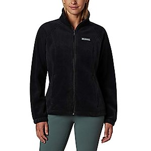 Columbia Womens Benton Springs Full Zip Fleece, Black, X-Large