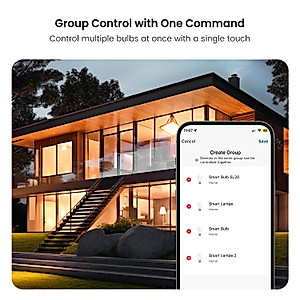 TREATLIFE Smart Light Bulbs, WiFi LED Light Bulb, Dimmable Smart Bulb Works with Alexa, Google Home, SmartThings, Warm White& Cool White(2700K-6500K), 2.4Ghz, 800LM, E26, A19, 9W, No Hub Required