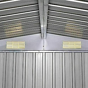 HUIJK Storage Sheds Garden Storage Unit Metal Shed Patio Outdoor Bike BoxTools Store Green